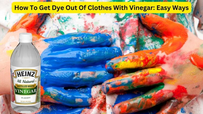 How To Get Dye Out Of Clothes With Vinegar: Easy Ways