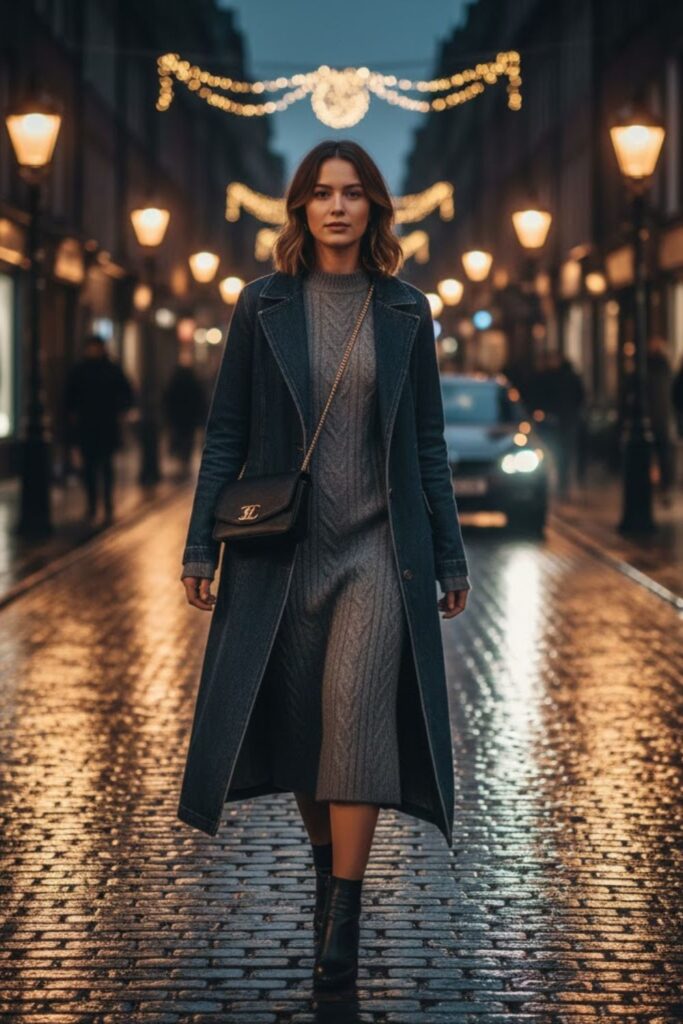 15 Long Denim Coat Outfits for Redefine Casual Style Elegantly