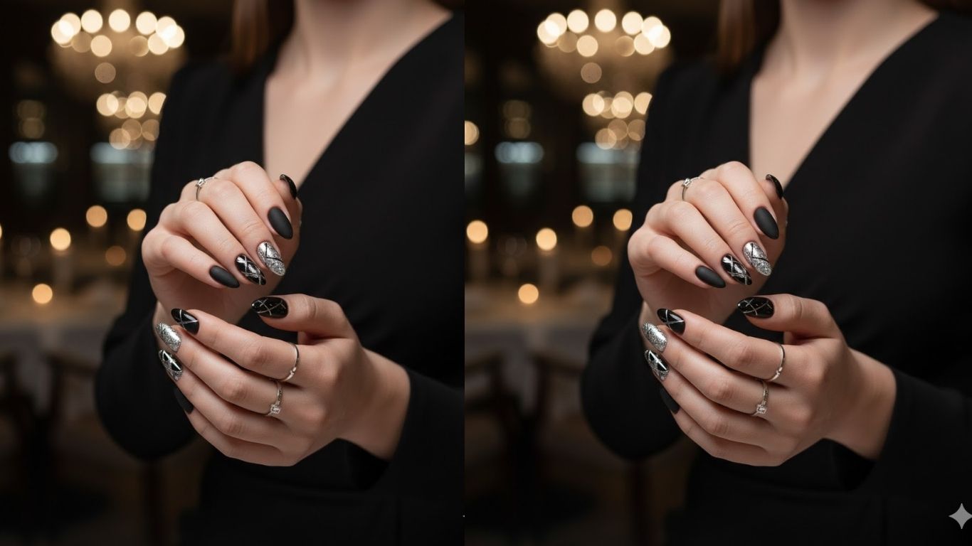 15 Black and Silver Nail Designs for Elegant, Modern Style Ideas!