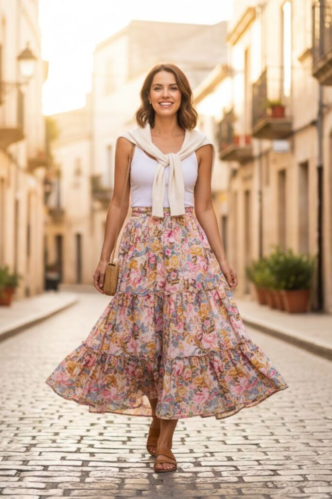 15 Maxi Skirt Outfit Spring Ideas for Effortless Style All Day